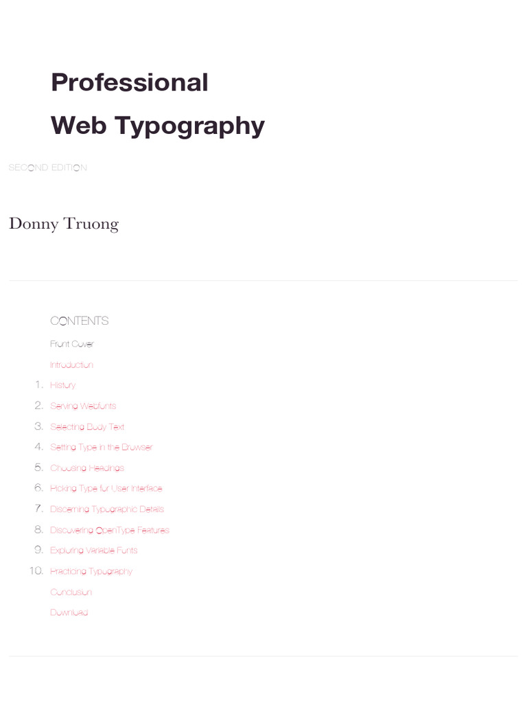 Professional Web Typography by Donny Truong | PDF | Typefaces | Typography