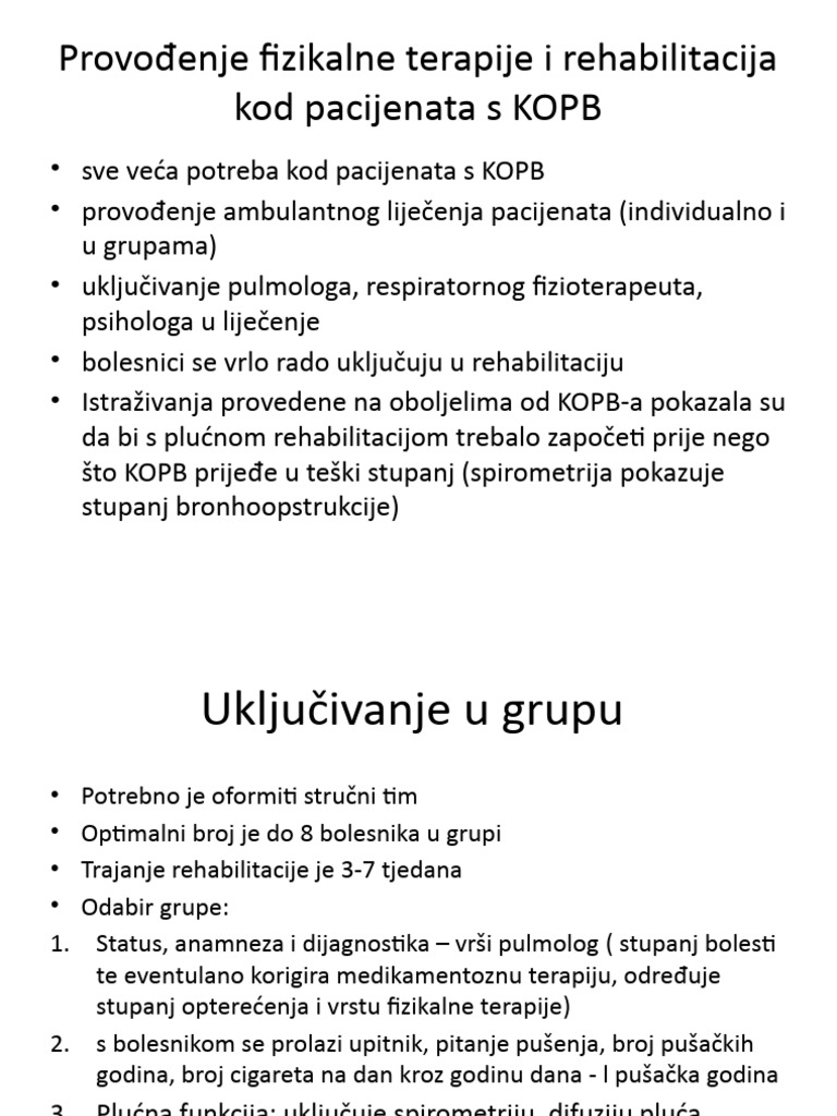 Provođenje Fizikalne Terapije I Rehabilitacija Kod Pacijenata S | PDF