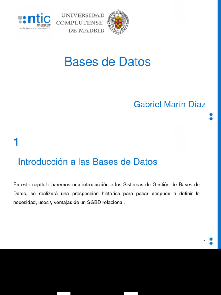 Introducción a SGBD Relacionales | PDF | Bases de datos | SQL