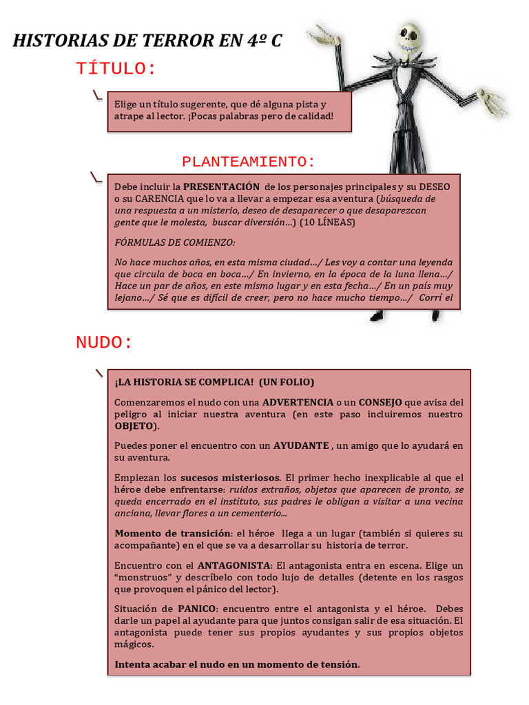 Redactar Historias de Terror | PDF | Libros para adolescentes