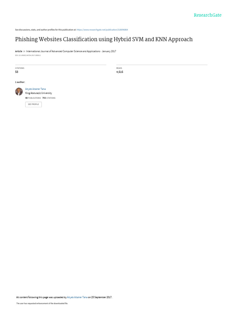 Phishing Websites Classification Using Hybrid SVM | PDF | Support ... Phishing Websites Classification Using Hybrid SVM | PDF | Support ...