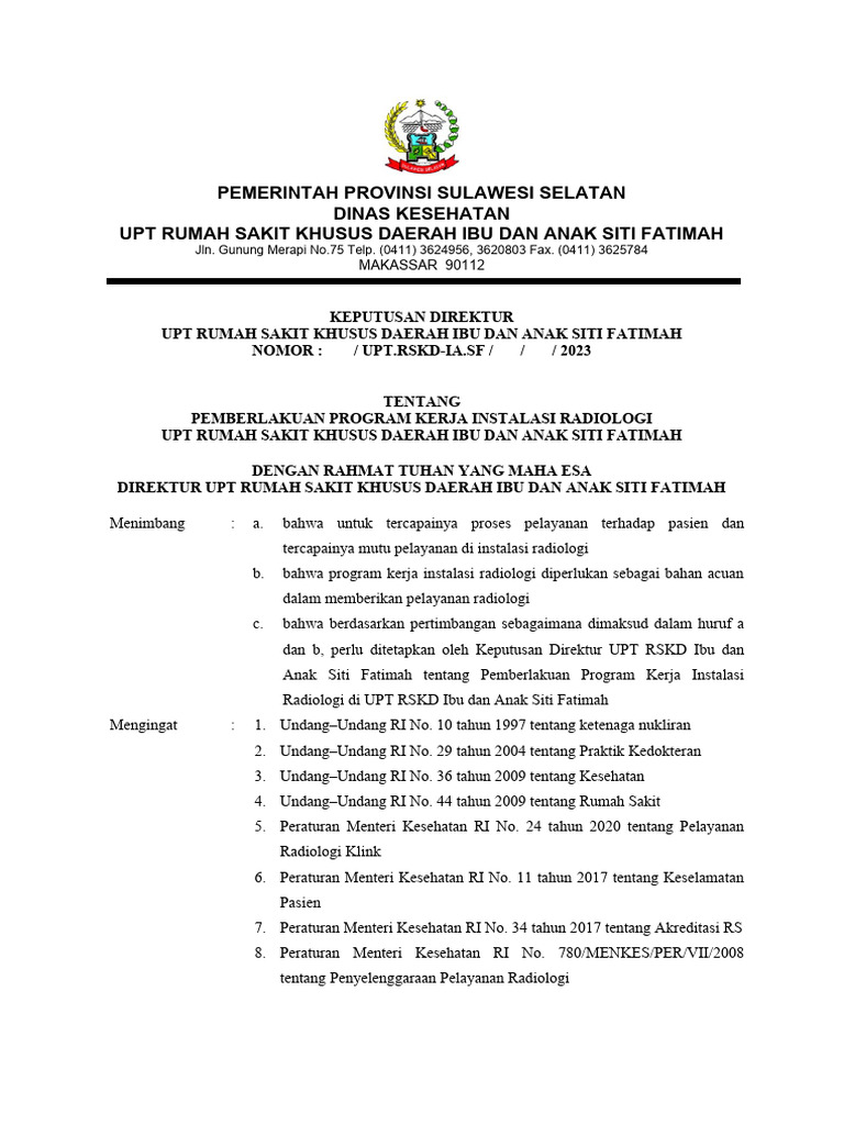 (Ep 2) Program Kerja Radiologi | PDF