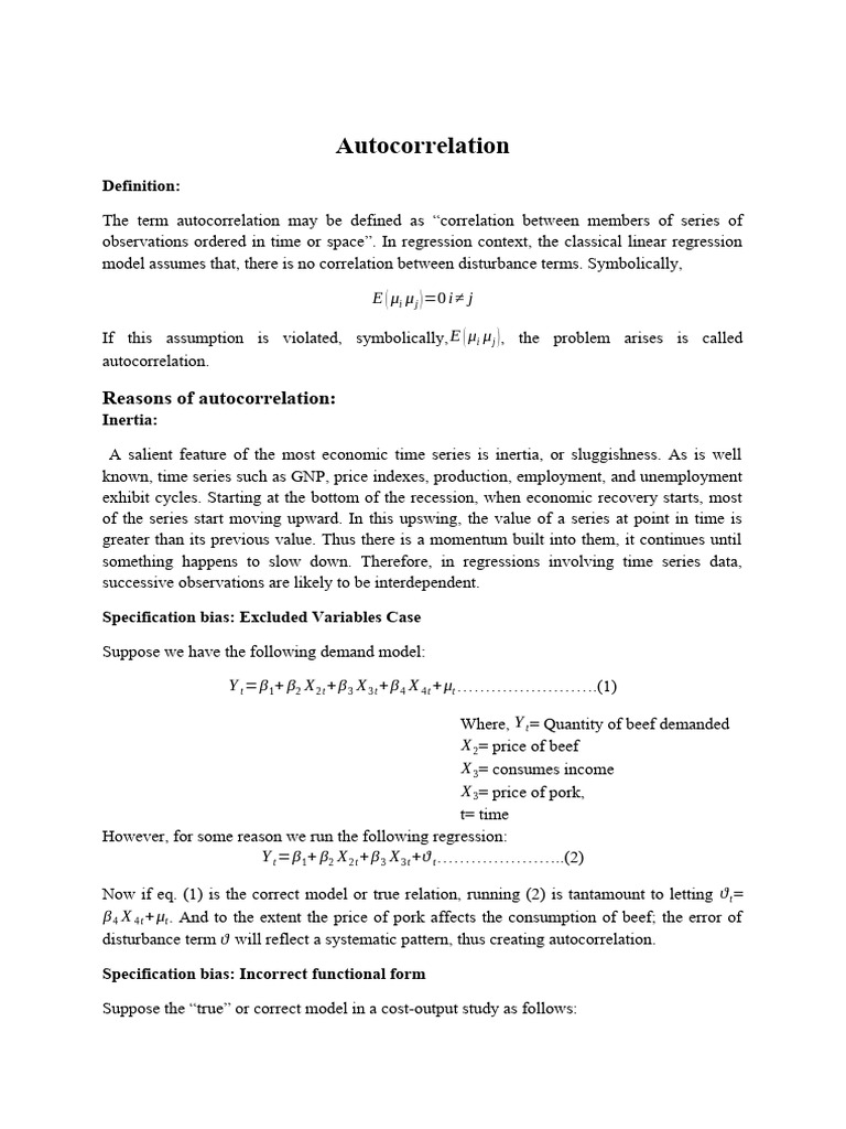 12 Autocorrelation Pdf Autocorrelation Applied Mathematics