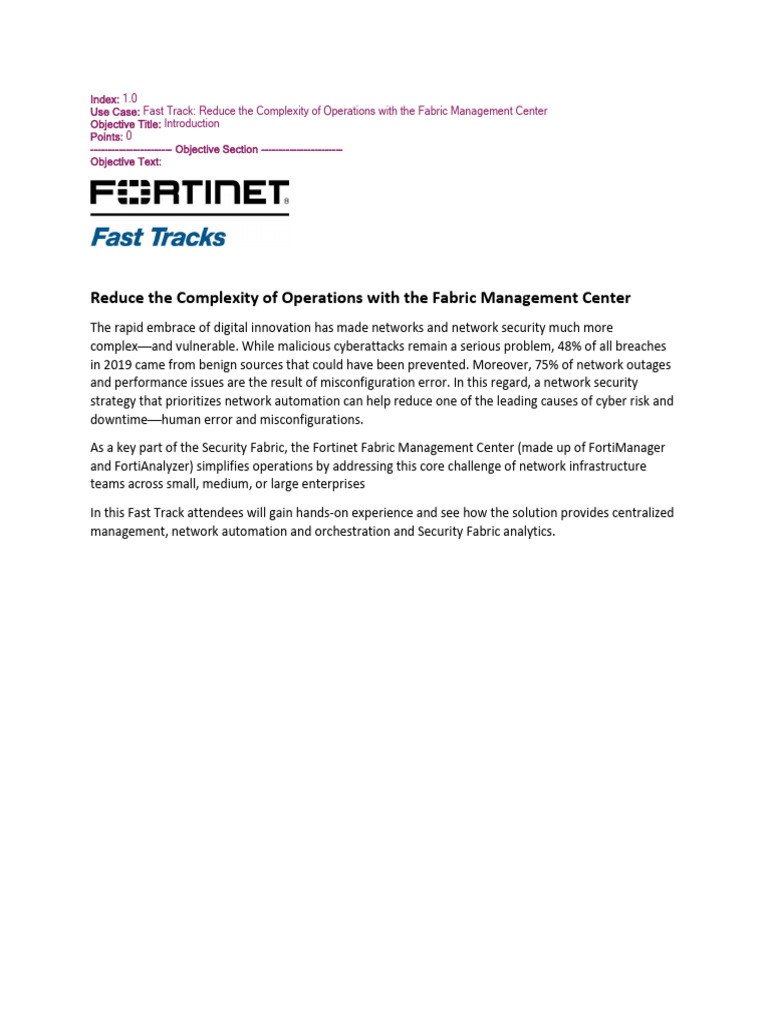 FFT - Fabric Management Center Exported Lab Guide | PDF | Virtual ...