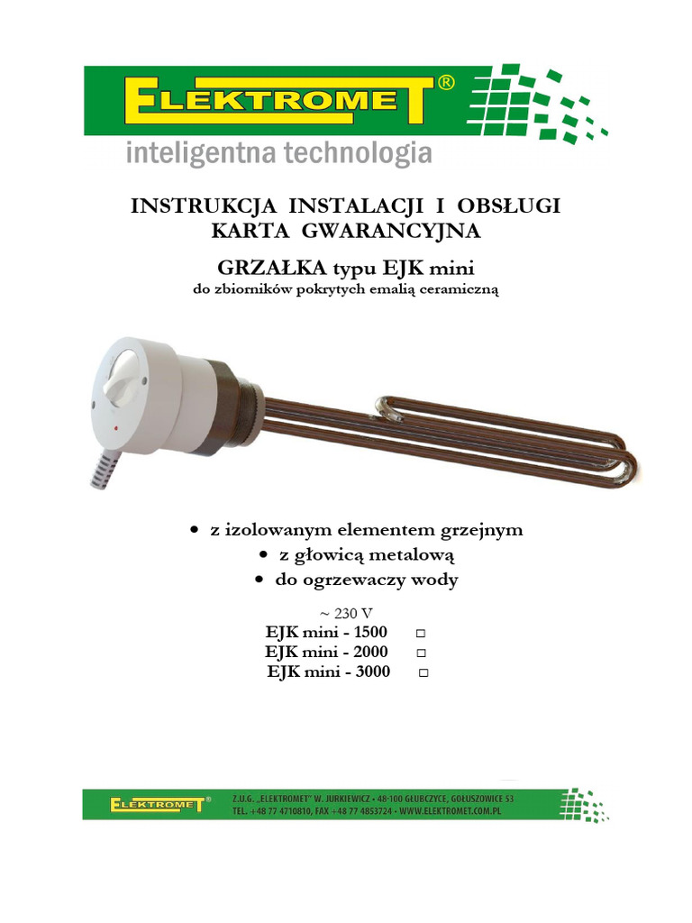 Instrukcja Ejk Mini Wer 1 55w | PDF