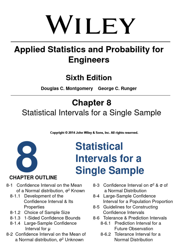 Ch. 8 Montgomery RGM | PDF | Confidence Interval | Normal Distribution