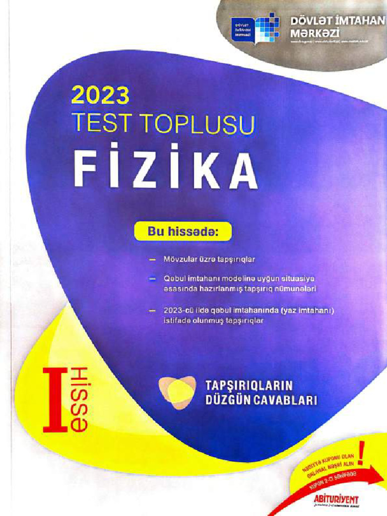 Fizika Test Toplusu 2023-Sıkıştırılmış - Compressed | PDF