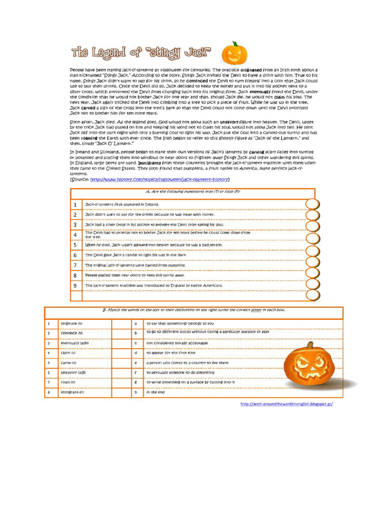 The Legend of Stingy Jack | PDF