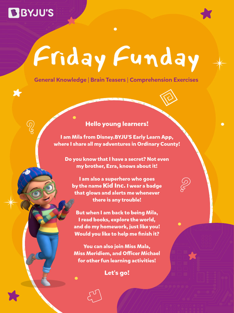 Artificial Intelligence For Children Fun Activities Friday Funday | PDF | Artificial ...