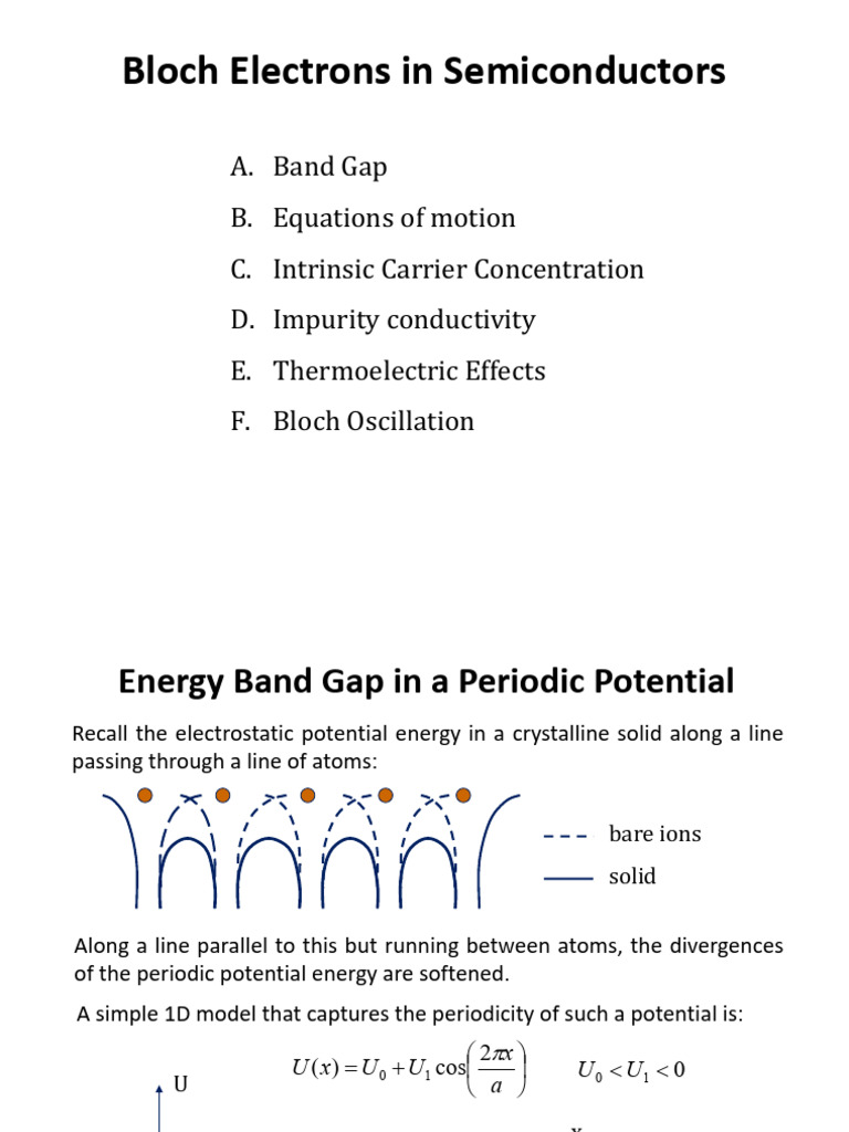 SSD - Dynamics of Bolch Electrons - 20221011rev | PDF | Semiconductors ...