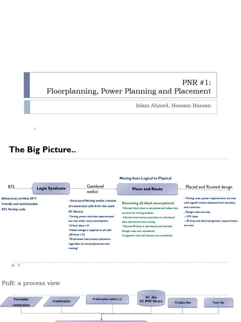PNR I (Floorplanning Power Placement) | PDF | Integrated Circuit | Logic Gate