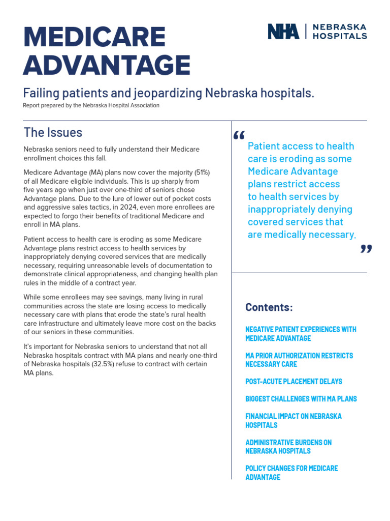 NHA Medicare Advantage Report FINAL | PDF | Medicare (United States ...