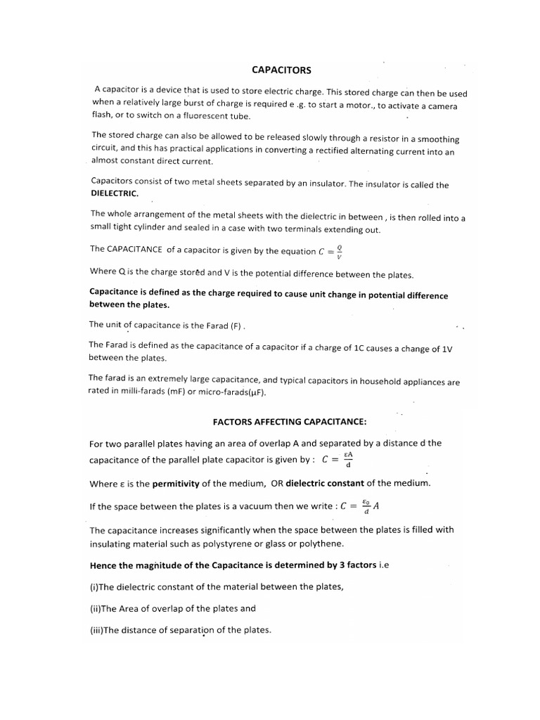 CAPACITOR | PDF