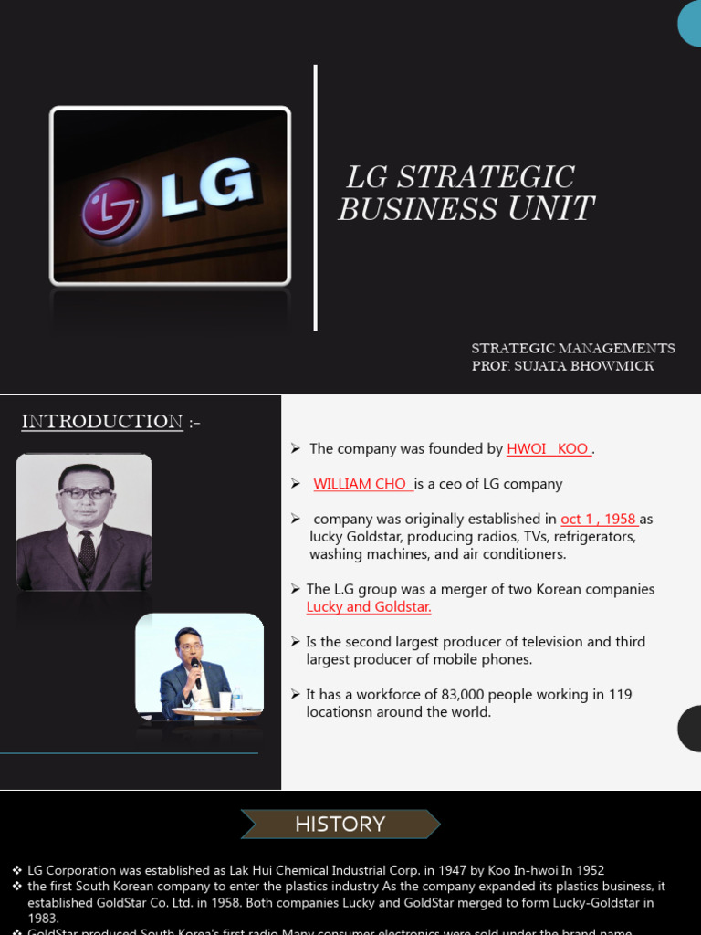 LG Strategic Business Overview | PDF | Lg Corporation | Manufactured Goods