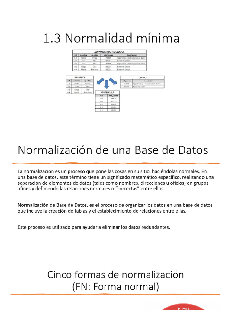 Normalizacion De Base De Datos Pdf Recuperación De Información Datos 4741