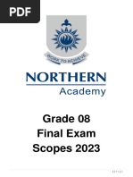 Gr8 Exam Booklet Scope MayJune 2025 | PDF