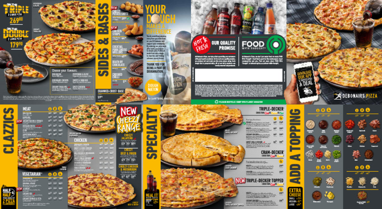 Debonairs October Menu 2023 Standard Take Away Delivery Generic | PDF ...