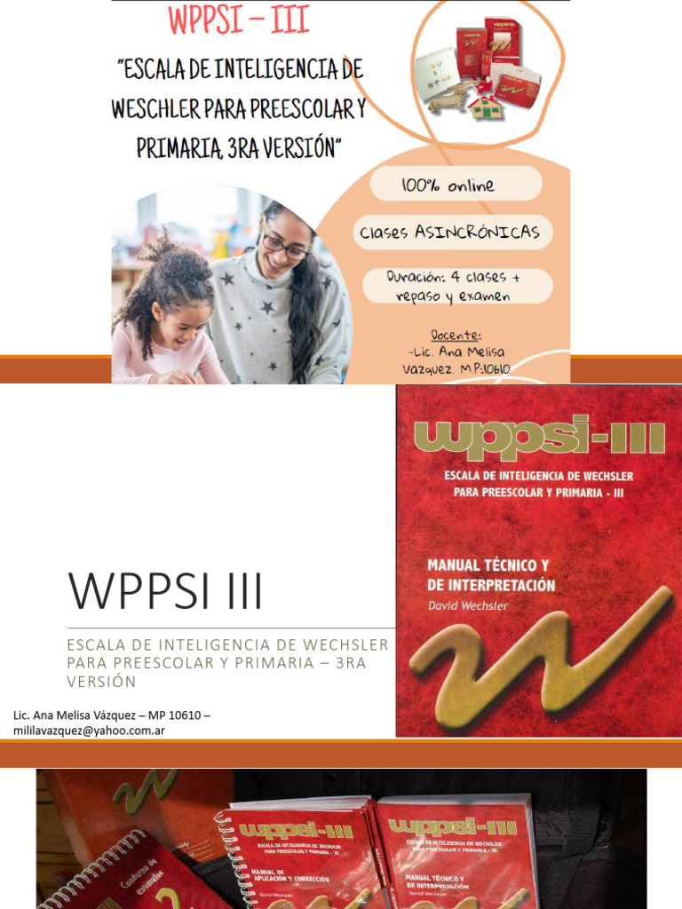 Wppsi III - C1 | PDF | Inteligencia | Escala de inteligencia para ...