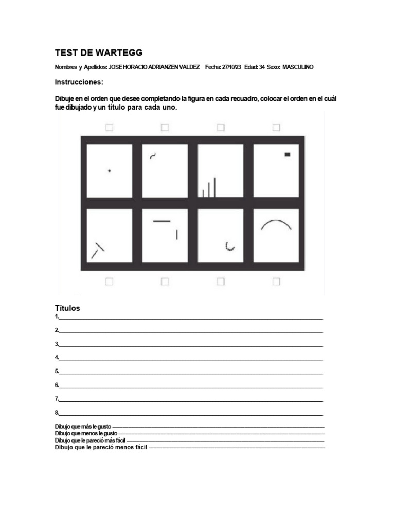 Test de Wartegg | PDF