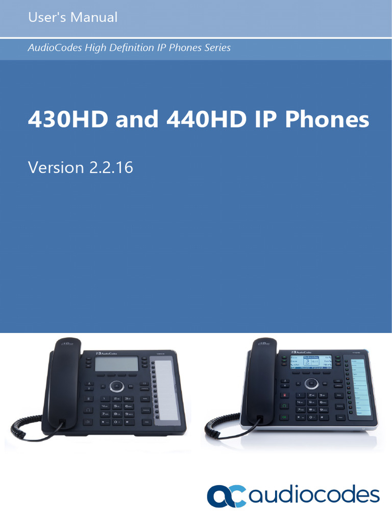 430hd and 440hd Ip Phone Users Manual Ver 2216 | PDF | Voice Over Ip ...