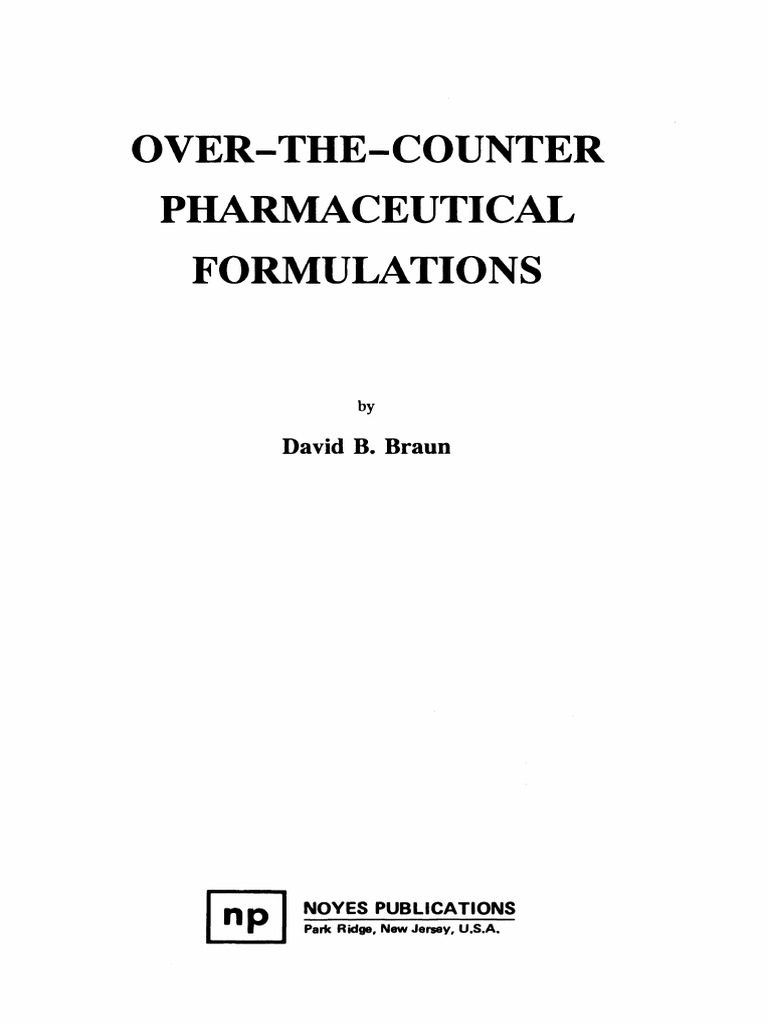 David D Braun Auth Over The Co | PDF | Over The Counter Drug | Food And Drug Administration
