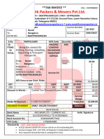 Sample Packers Movers Bill Format | PDF