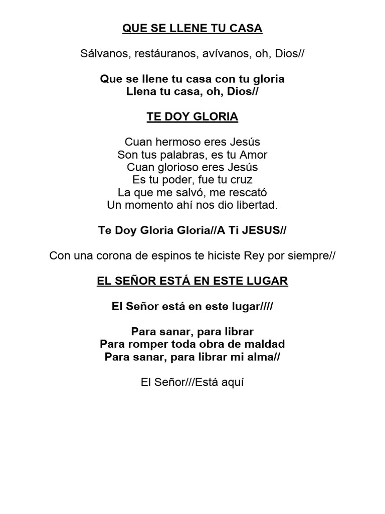 Que Se Llene Tu Casa | PDF
