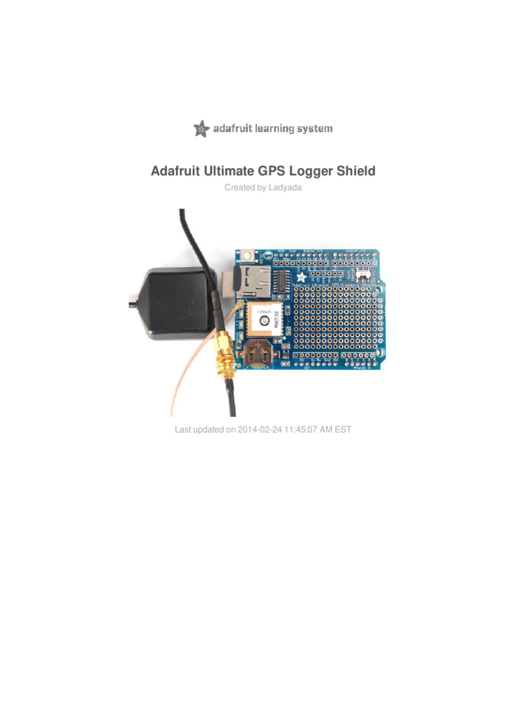 Adafruit Ultimate GPS Logger Shield Guide | PDF | Arduino | Electrical ...