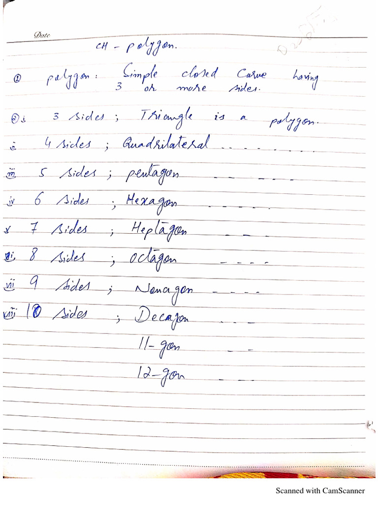 Polygons Notes | PDF