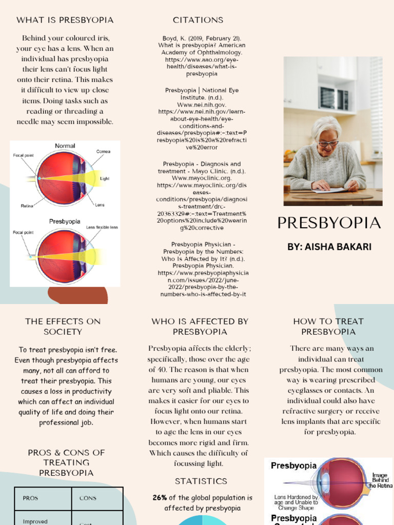 Presbyopia | PDF | Eye | Contact Lens