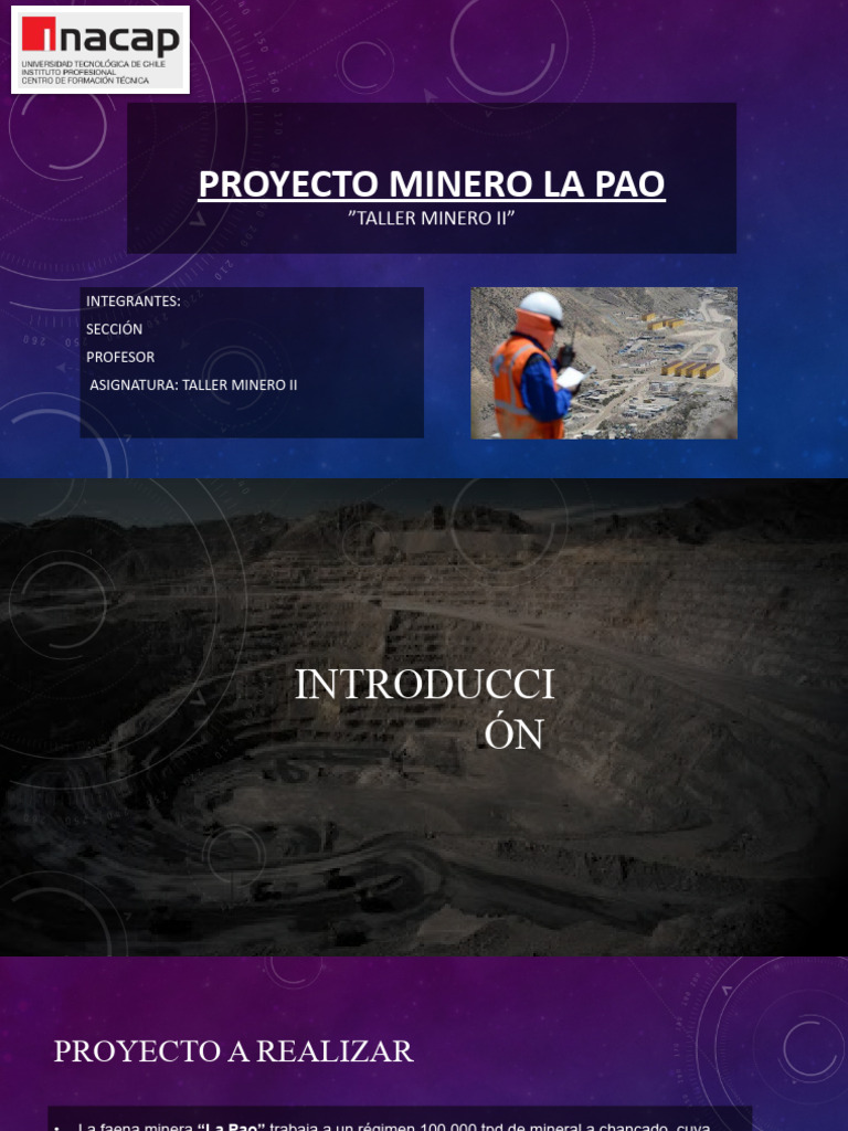 Proyecto La Pao 2 | PDF | Combustible diesel | Minería