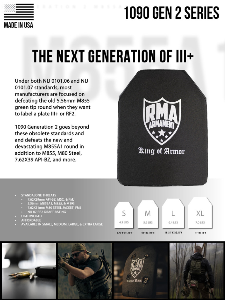 Level 3 Body Armor 1090 GEN 2 SPEC SHEET | PDF