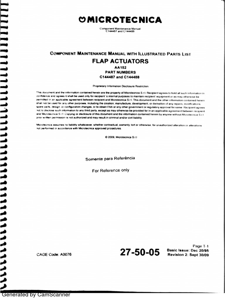27-50-05 CMM Flap Actuators Microtecnica | PDF
