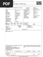 WEG Motor Datasheet | PDF | Torque | Manufactured Goods