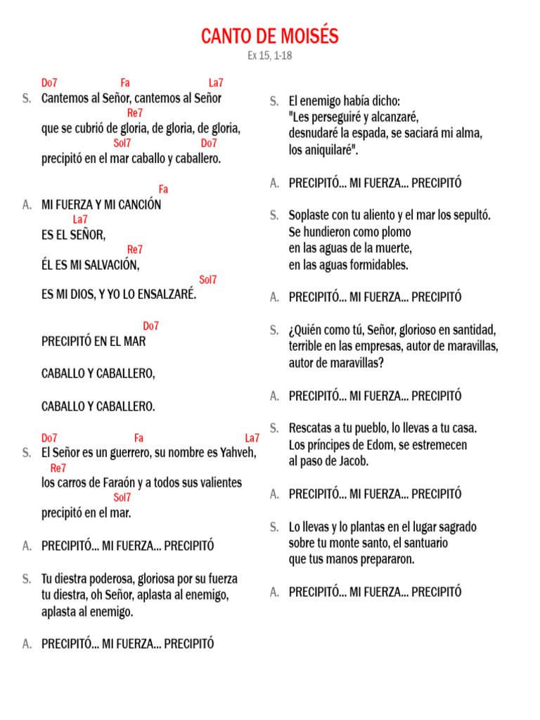 Canto de Moisés | PDF | Moisés