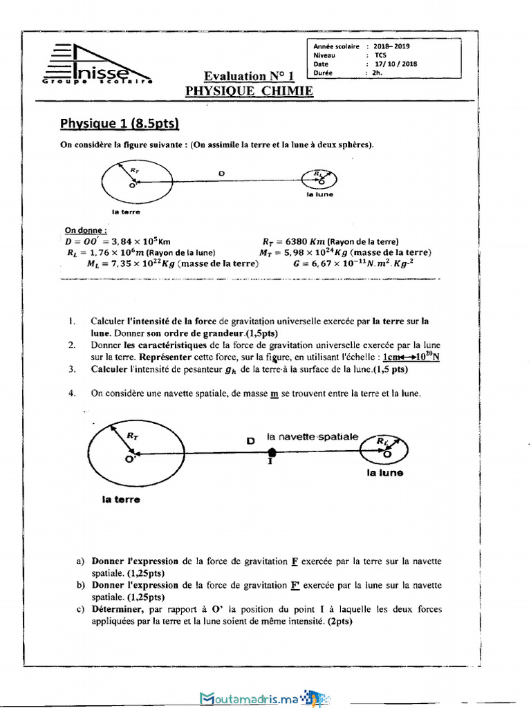 Devoir PC TC International FR s1 11 | PDF