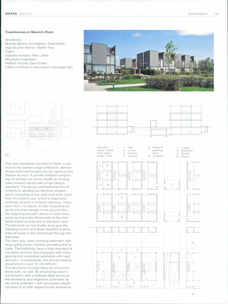 Townhouses in Munich-Riem: Detail 2012 D 2 | PDF | Building Insulation | Framing (Construction)