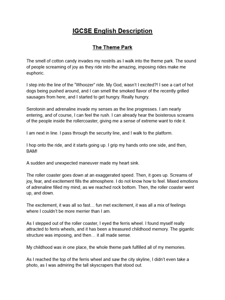 IGCSE English Description | PDF