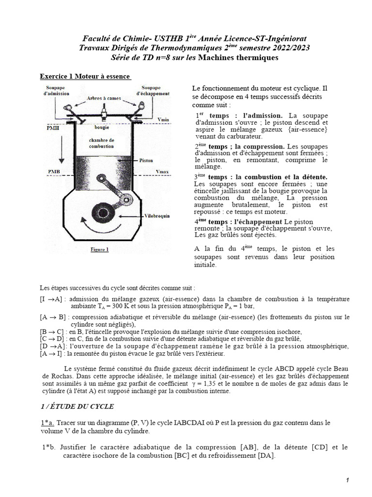 Machines thermiques et cycles thermodynamiques | PDF | Piston | Chaleur