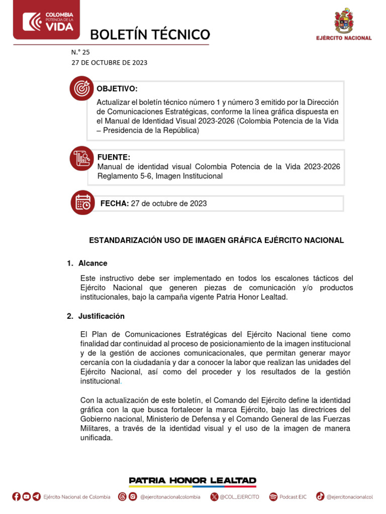 Boletín Técnico N 25 Estandarización Línea Gráfica Lineamiento Gobierno ...