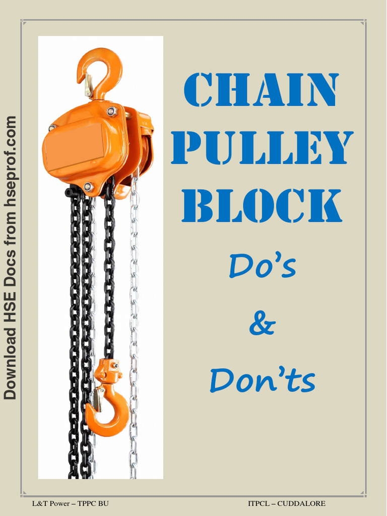 Chain Pulley Block | PDF | Friction | Tools