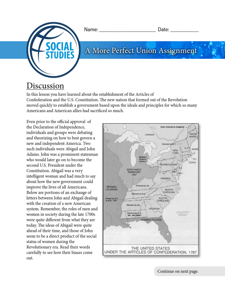 ss7 A More Perfect Union | PDF | United States Bill Of Rights ...