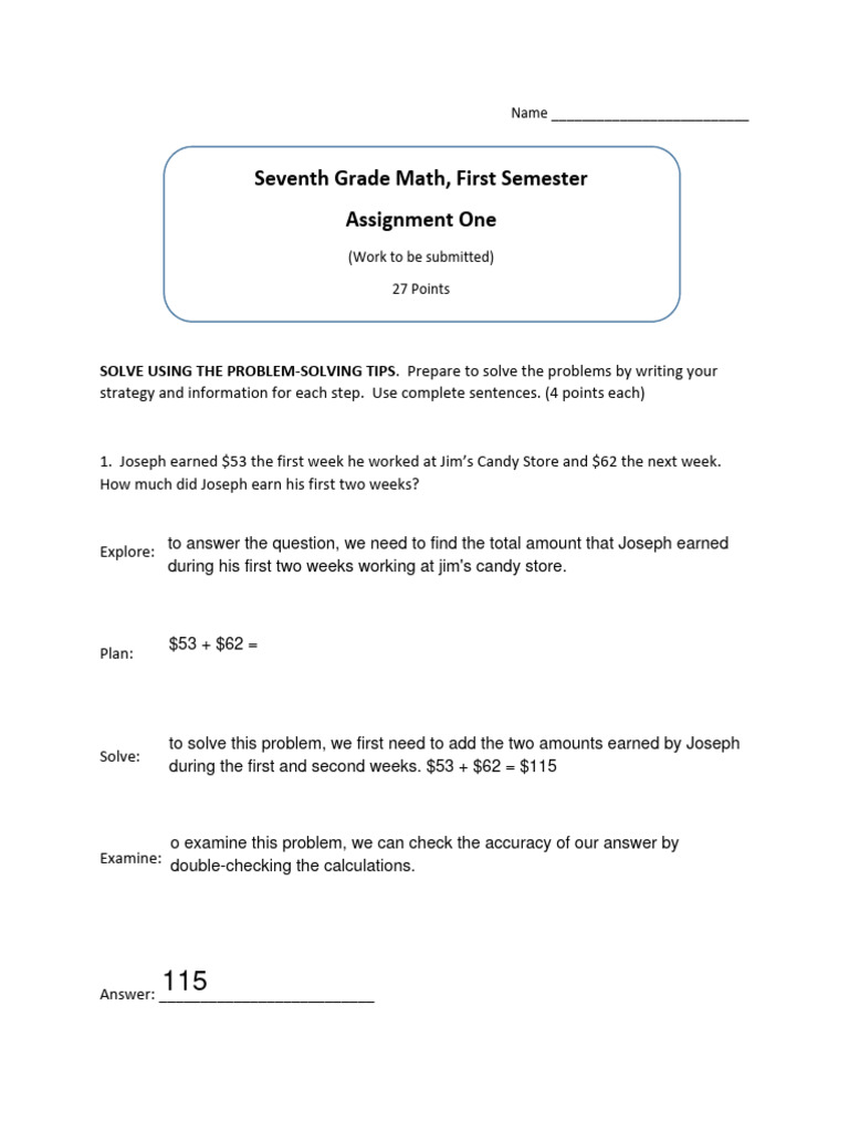 Math7A Assignment1 | PDF | Workweek And Weekend