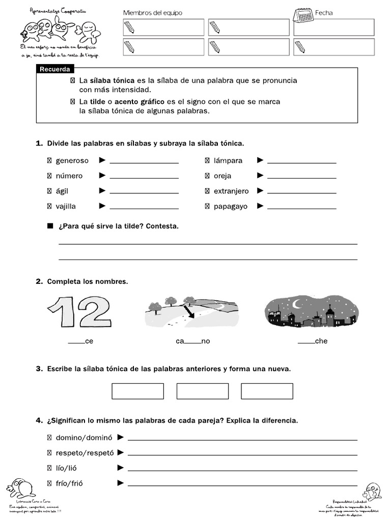 01 - La Sílaba Tónica y La Tilde | PDF