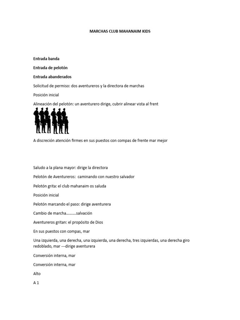 Marchas Club Mahanaim Kids | PDF