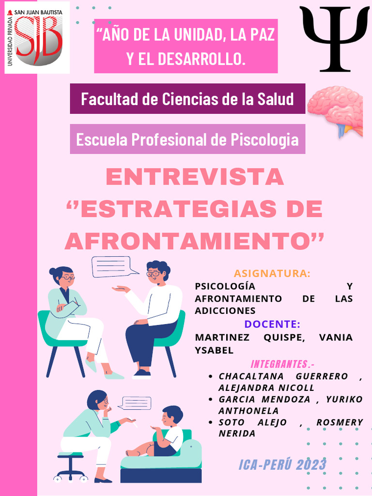 Entrevista 'ESTRATEGIAS DE AFRONTAMIENTO'' | PDF | Las emociones ...