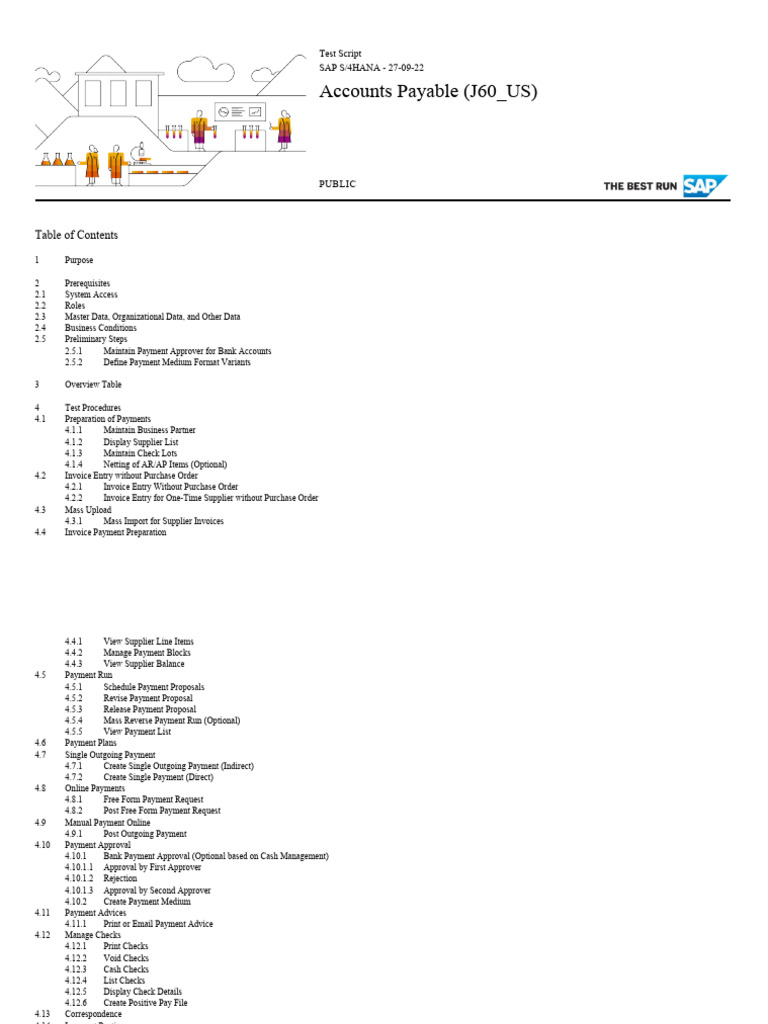 SAP S/4HANA Accounts Payable Test | PDF | Accounts Payable | Cheque