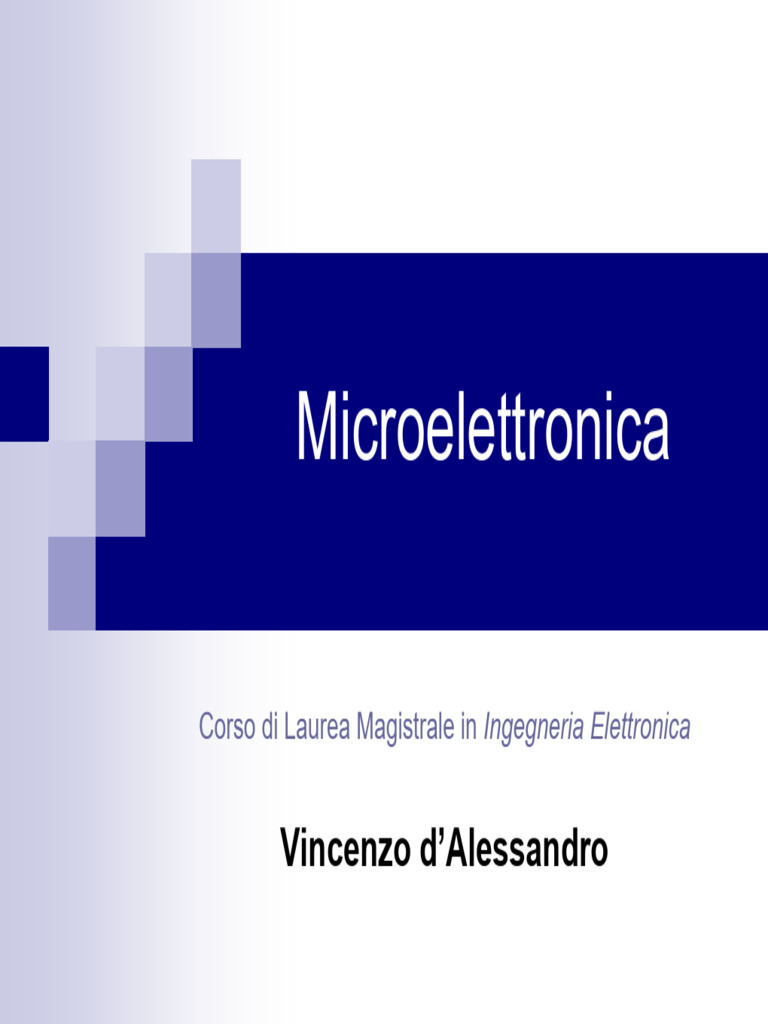 Microelettronica Prof D'Alessandro 1 | PDF
