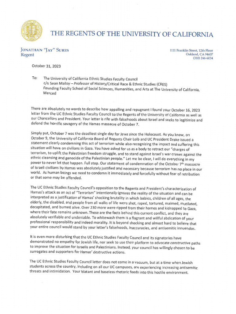 Jay Sures Letter | PDF