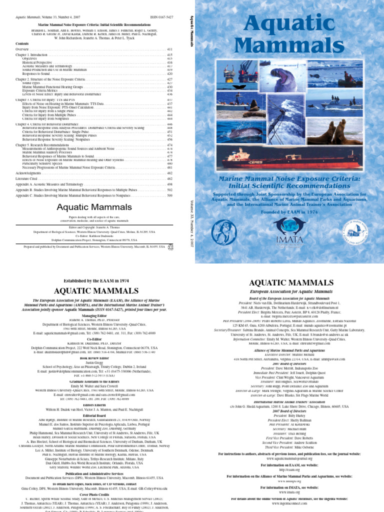 Southall Et Al, 2007 | PDF | Hearing | Sound